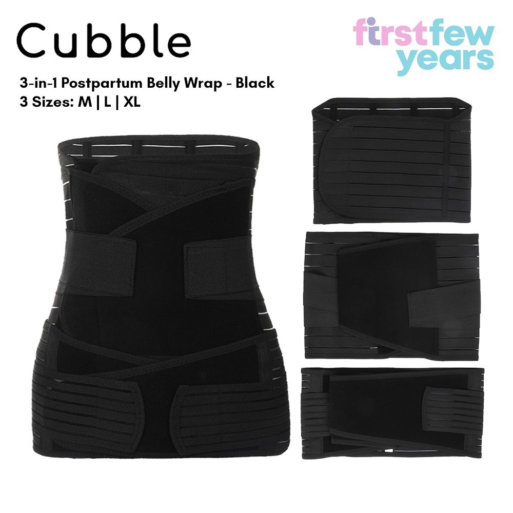 Cubble 3-in-1 Postpartum Belly Wrap (set of 2), Health & Nutrition, Braces, Support & Protection ...