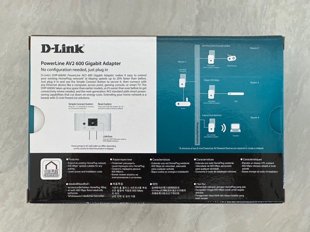 D-Link PowerLine AV2 600 Gigabit Adapter, Computers & Tech, Parts ...