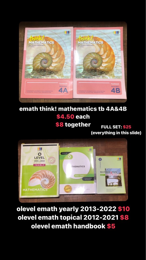 emath olevel, Hobbies & Toys, Books & Magazines, Textbooks on Carousell