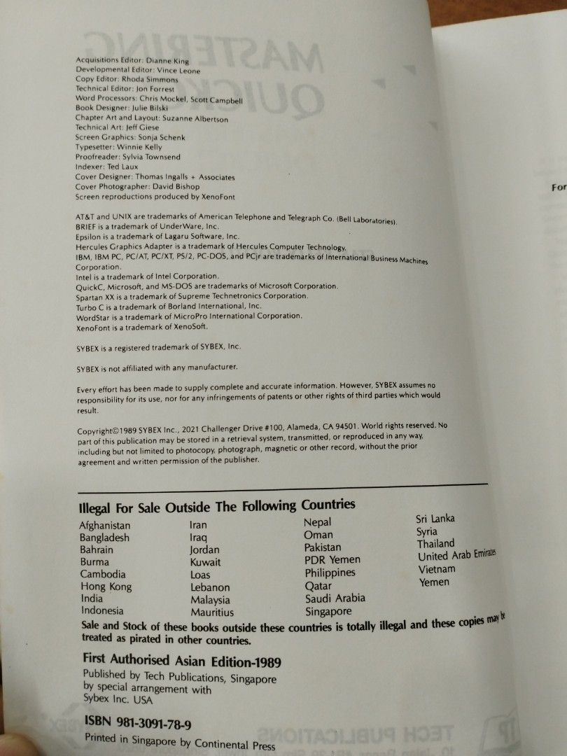 (ENG) Mastering QuickC, Hobbies & Toys, Books & Magazines, Textbooks on ... (ENG) Mastering QuickC, Hobbies & Toys, Books & Magazines, Textbooks on ...