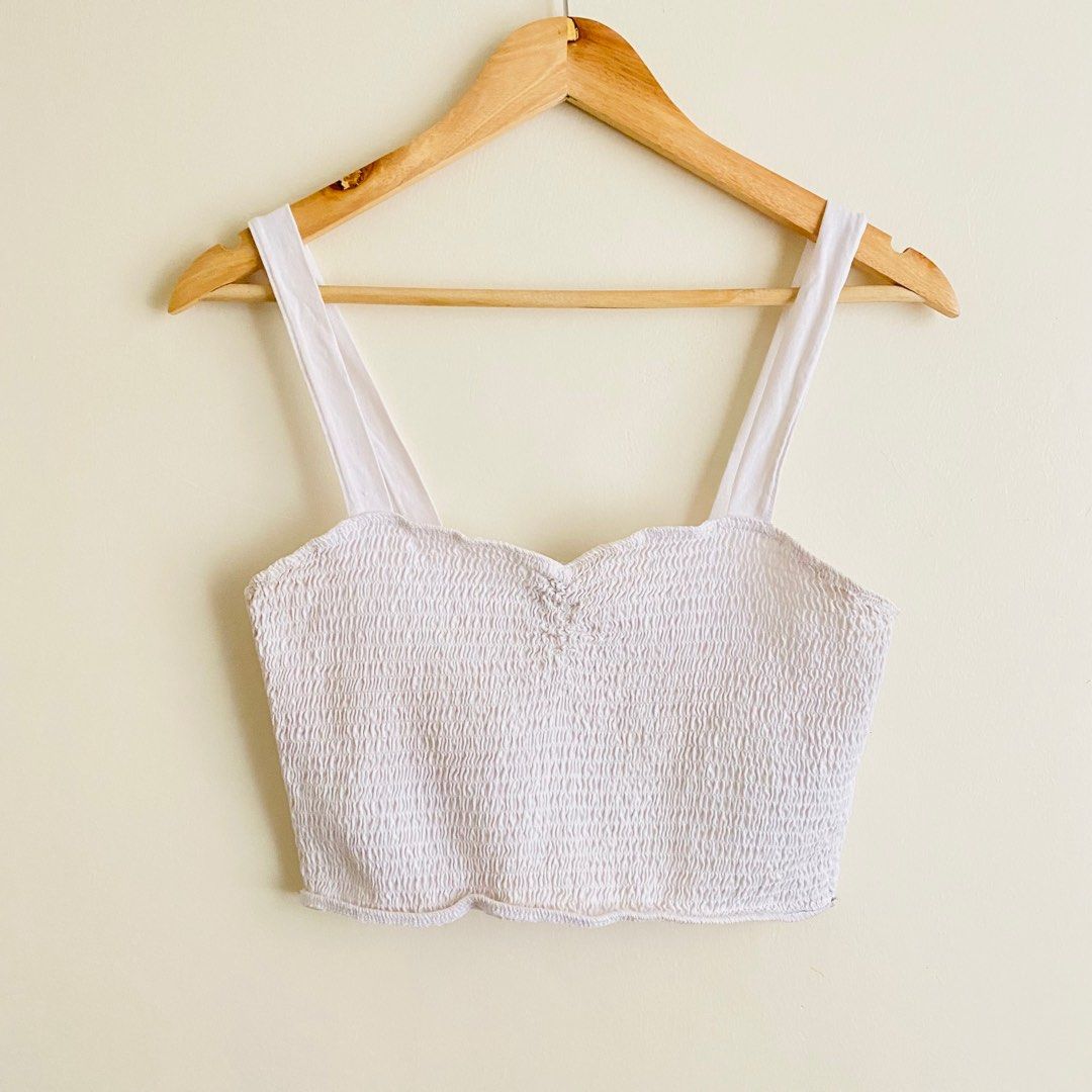 Factorie Full Smocked Crop Top, Women's Fashion, Tops, Blouses on Carousell