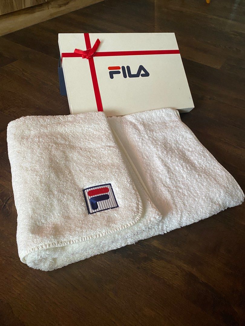 FILA bath towel, Furniture & Home Living, Bedding & Towels on Carousell