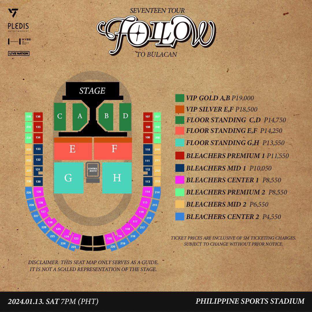 Follow to Bulacan Day 1 - Floor Standing E [SEVENTEEN], Tickets & Vouchers, Event Tickets on ...