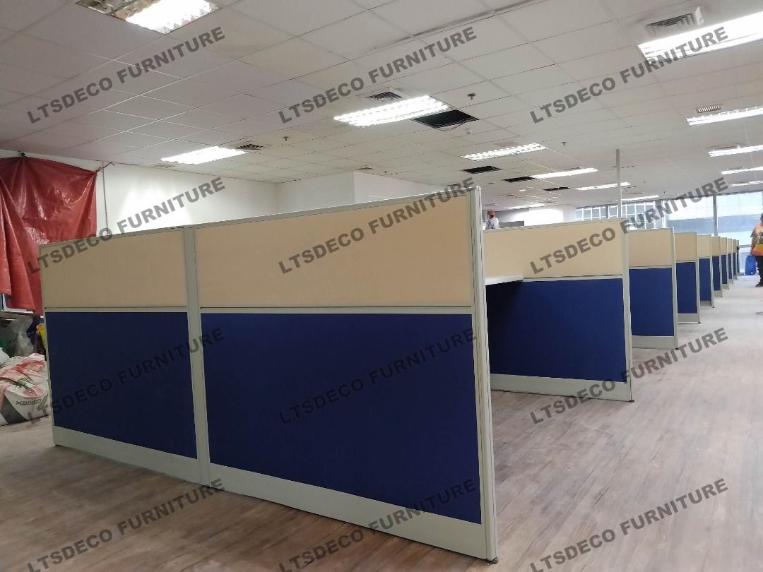 FULL FABRIC OFFICE PARTITION WORKSTATION CUBICLE, Furniture & Home ...