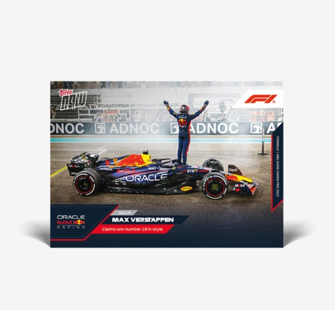 Formula 1 F1 F2 Topps Now Max Verstappen / Theo Pourchaire Abu Dhabi ...