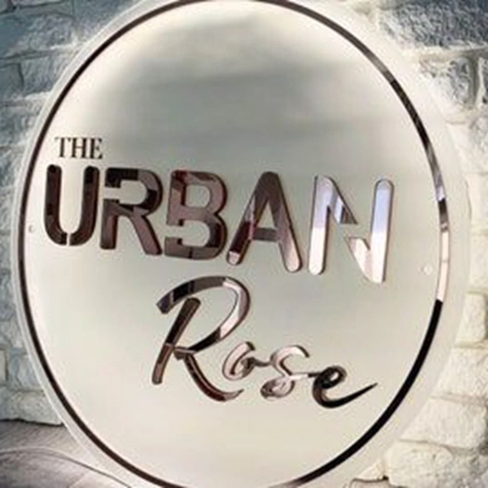 Gold Metal Letters Business Shop logo 3d acrylic logo sign custom led ...