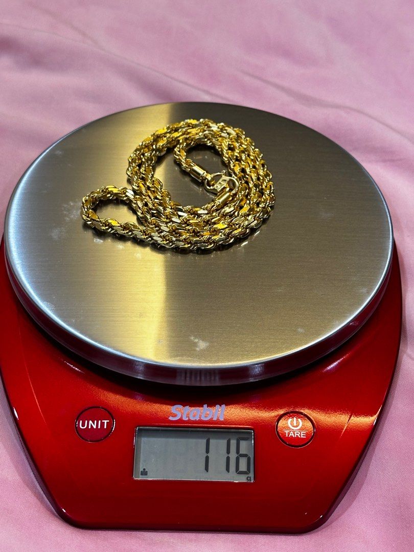 Gold Rope Chain 916, Luxury, Accessories on Carousell