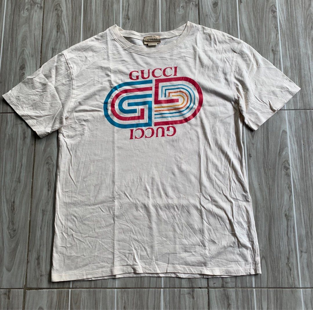 GUCCI - RETRO LOGO, Men's Fashion, Tops & Sets, Tshirts & Polo Shirts ...