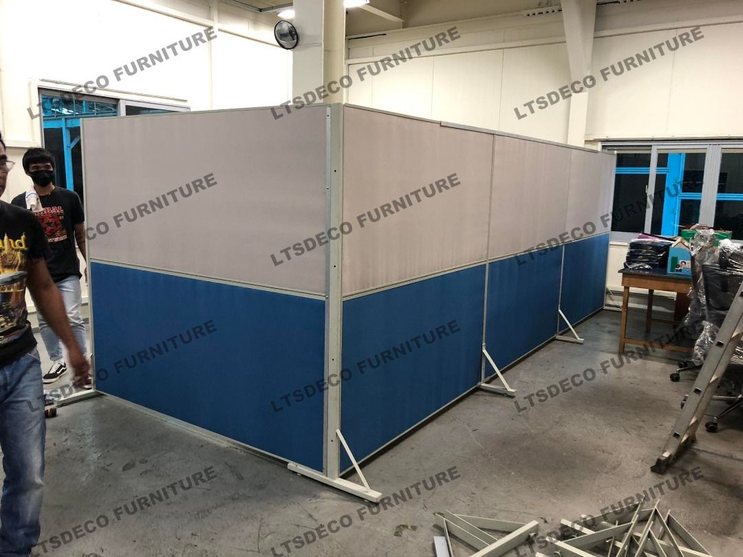 HIGH PANEL WITH STAND FULL FABRIC OFFICE PARTITION, Furniture & Home ...