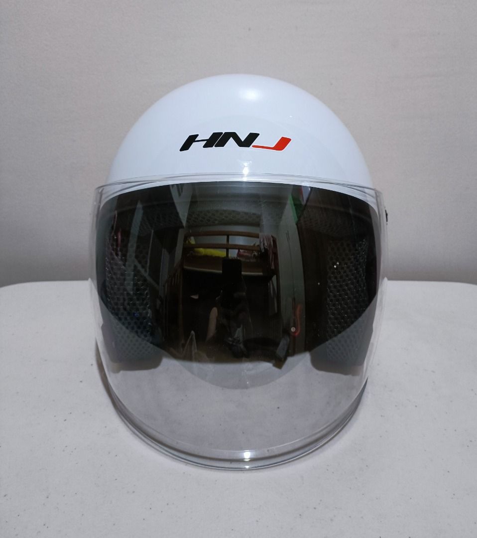HNJ A922 Half Face Helmet Single Visor, Motorbikes, Motorbike Parts ...
