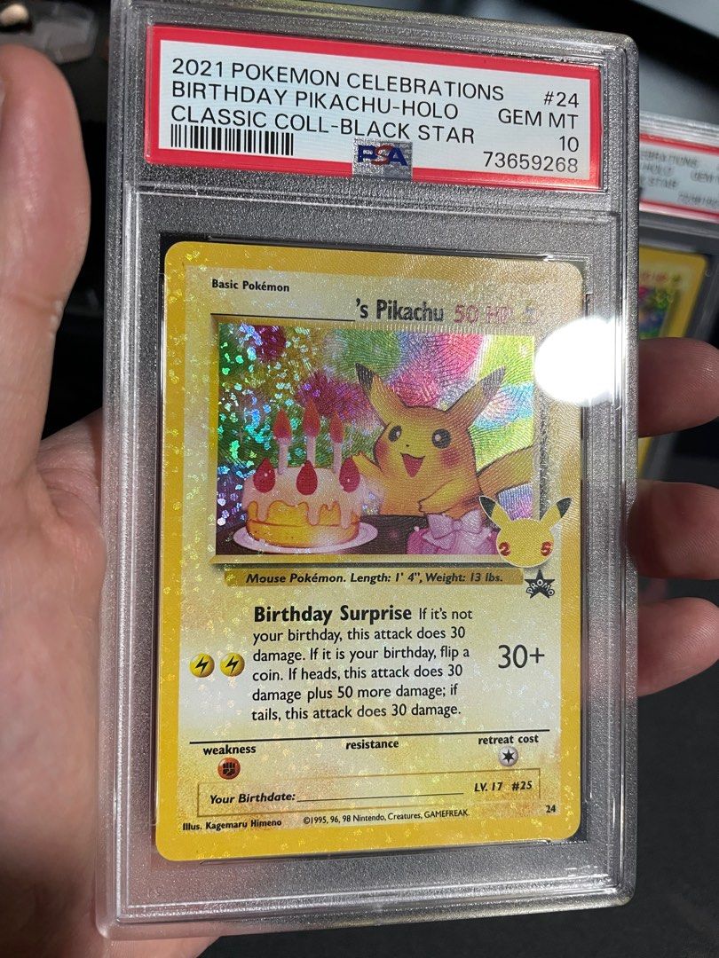 *HOLO BLEED* PSA 10 Birthday Pikachu #24 25th Anniversary Celebrations Pokemon, Hobbies & Toys ...