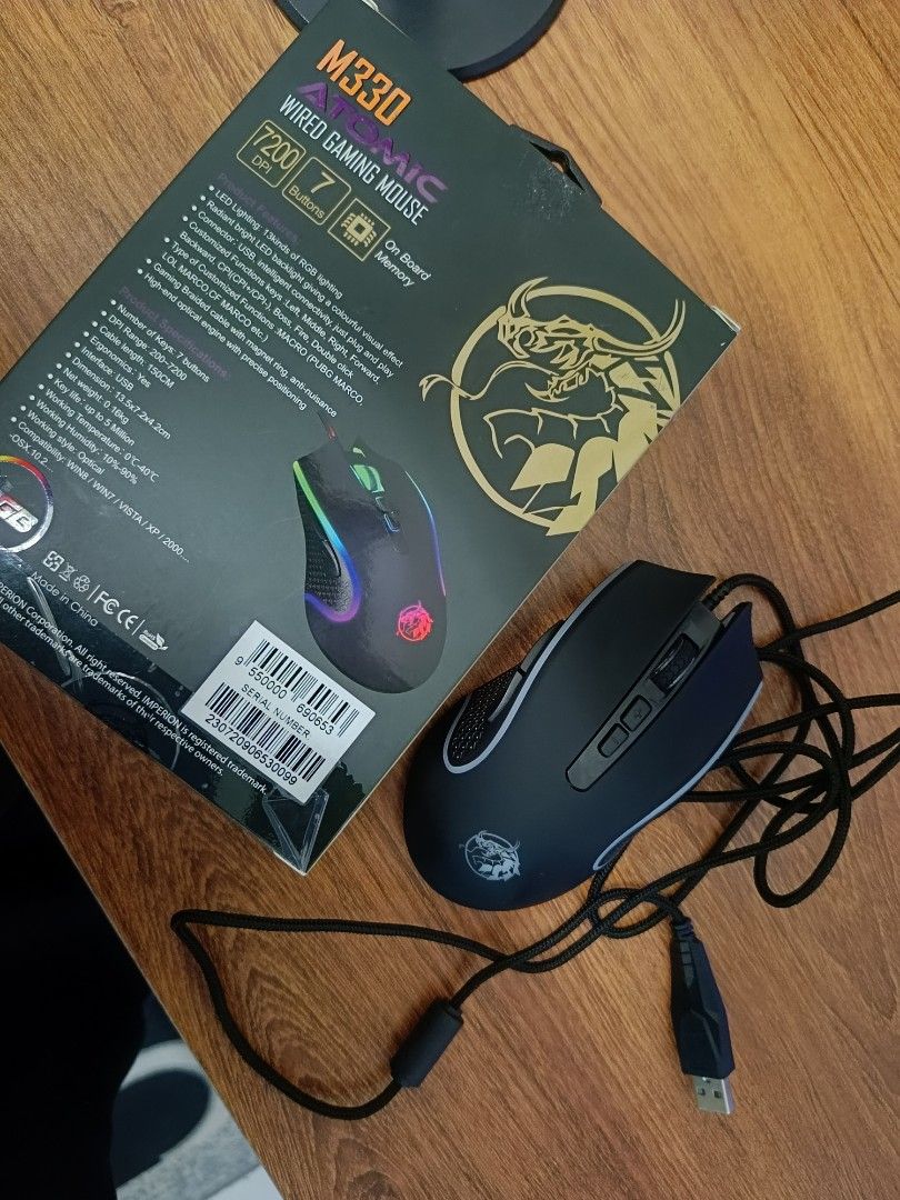 Imperion M330 RGB Mouse, Computers & Tech, Parts & Accessories, Mouse & Mousepads on Carousell