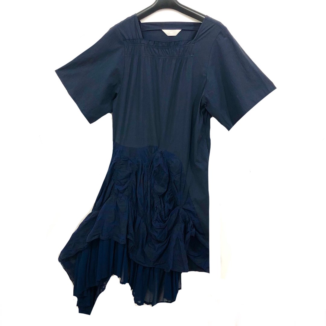 Initial Rouch Style Blue Elegant Stylish Dress, Women's Fashion ...