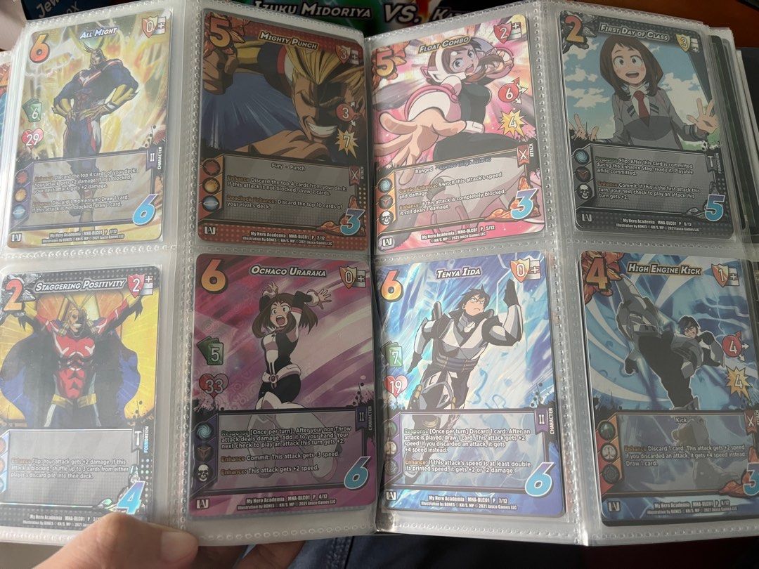 Jasco UniVersus My Hero Academia MHA CCG Binder Cards (83% set complete ...