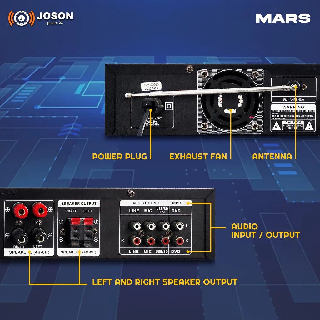 JOSON MARS AMPLIFIER (with GRAPHIC EQUALIZER, Audio, Soundbars ...