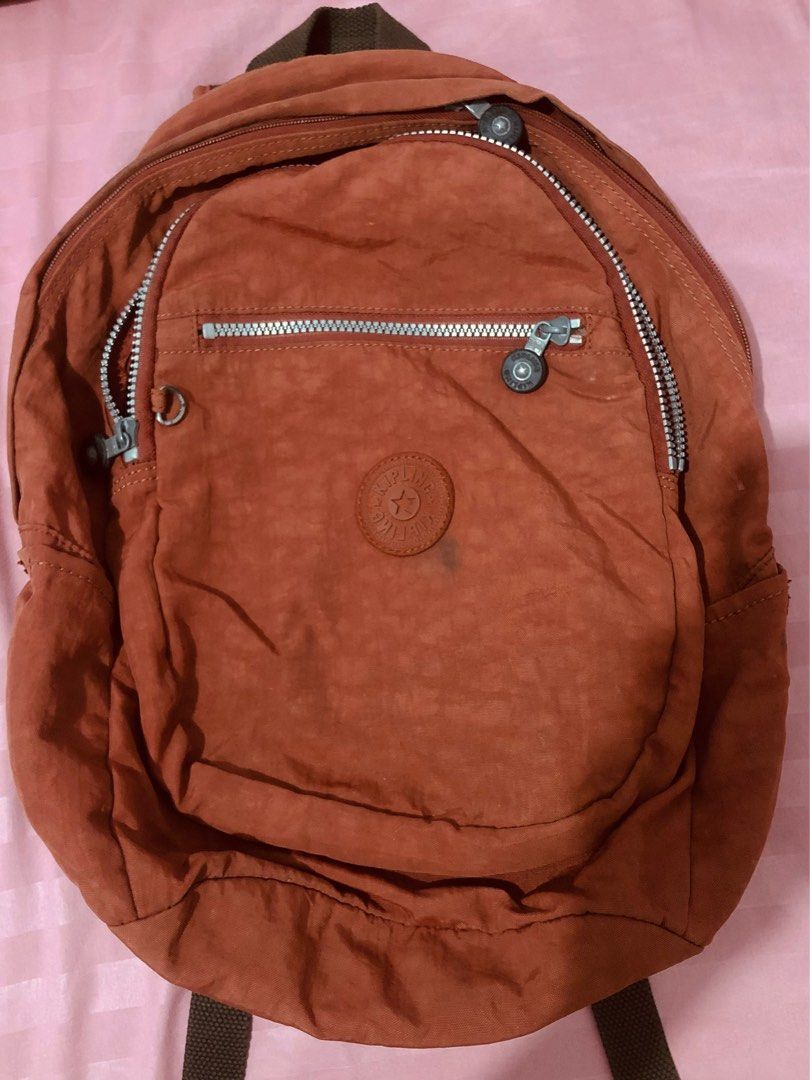 ORIGINAL Kipling Challenger II nylon backpack Brown, Women's Fashion ...