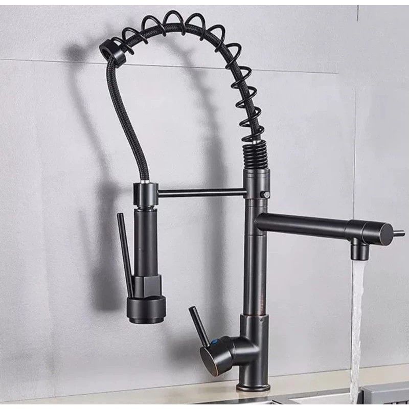 kitchen faucet matte black dual fuacet, Furniture & Home Living ...