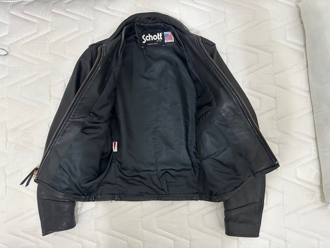Schott USA 🇺🇸 653 - Leather Jacket , Men's Fashion, Coats, Jackets and ...