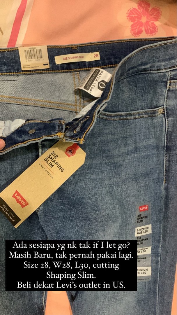 Levi's® Women's 312 Shaping Slim Jeans 19627, Women's Fashion, Bottoms ...