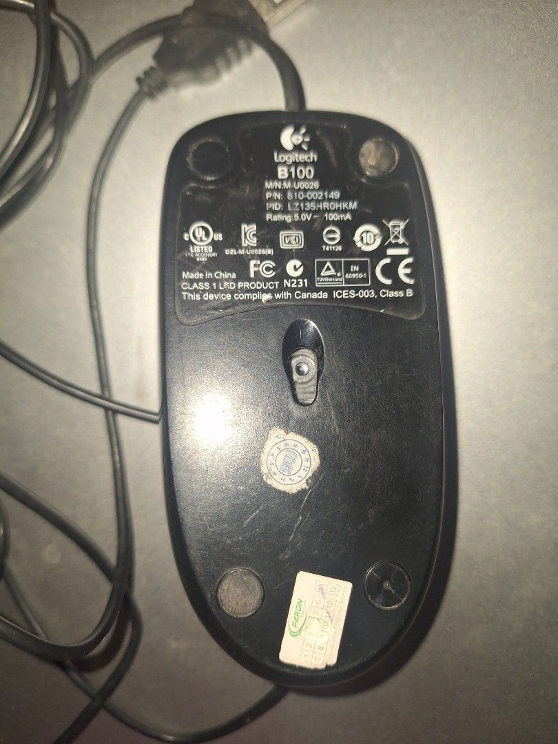 Logitech B Optical Mouse Mouse Logitech Original Logitech Optical Mouse Mouse Logitech