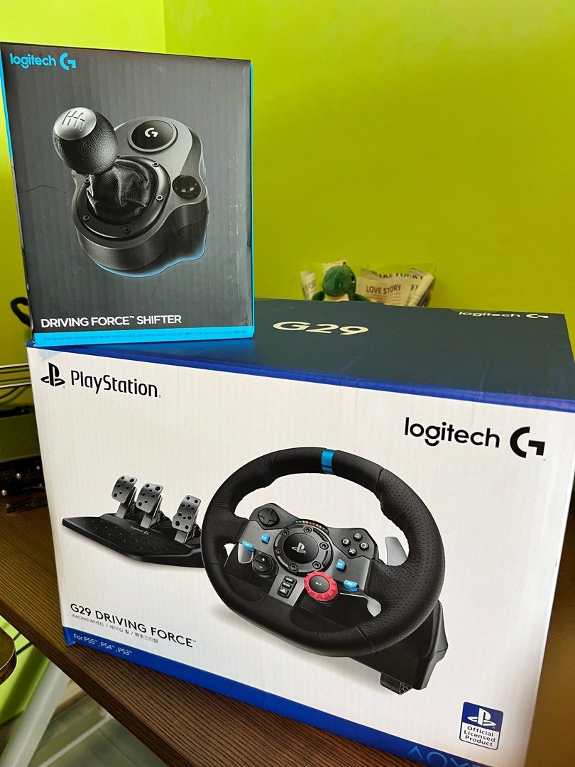 Logitech G29 Steering Wheel + Logitech shifter, Video Gaming, Gaming ...