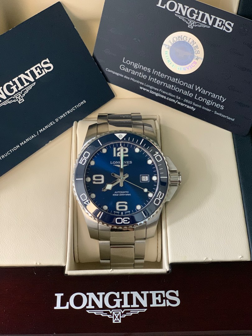 Longines Hydro Conquest Blue Dial, Luxury, Watches on Carousell