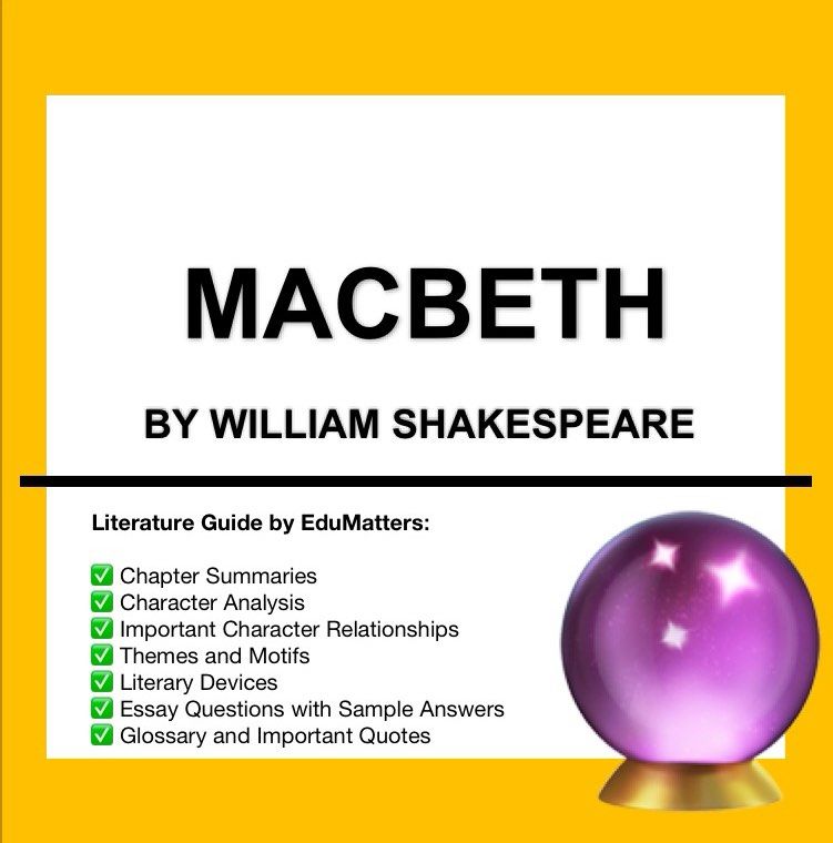 Macbeth by William Shakespeare Literature Study Guide Notes Complete ...