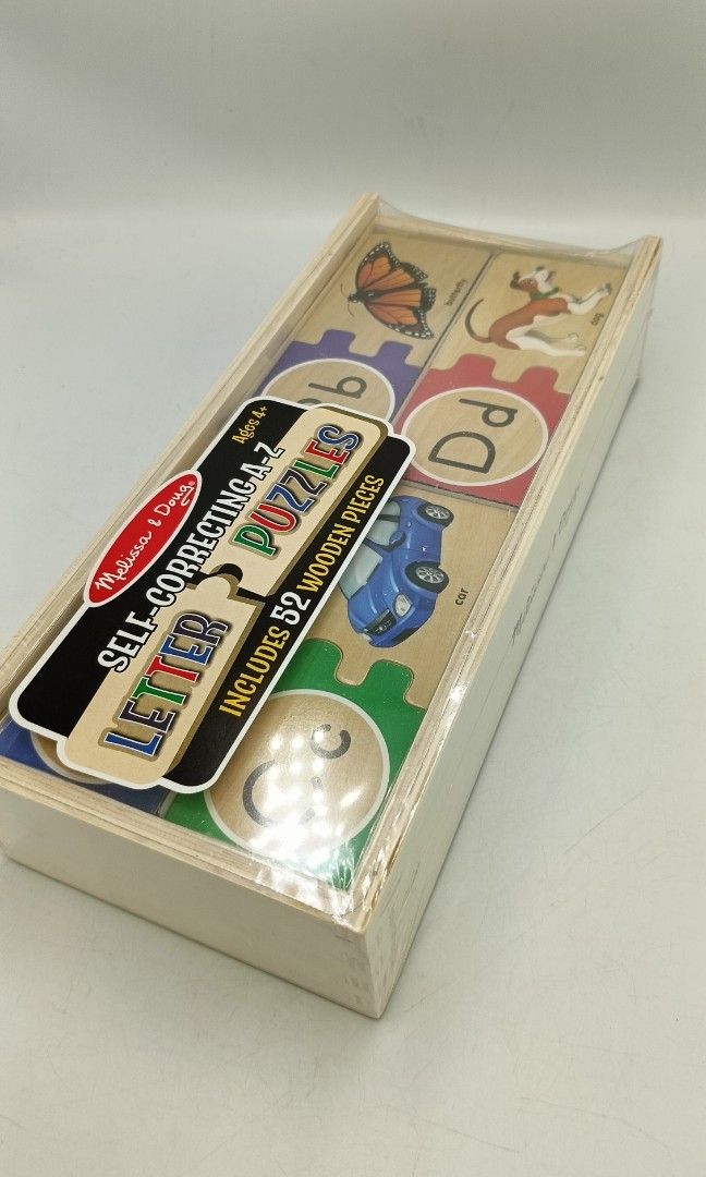 Melissa & Doug Self-Correcting Alphabet Puzzle (A08), Hobbies & Toys ...