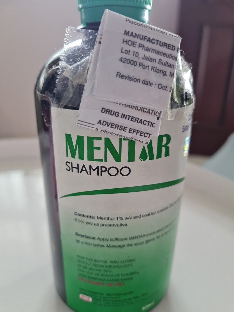 MENTAR SHAMPOO control of dandruff, seborrhoea & psoriasis, Beauty ...