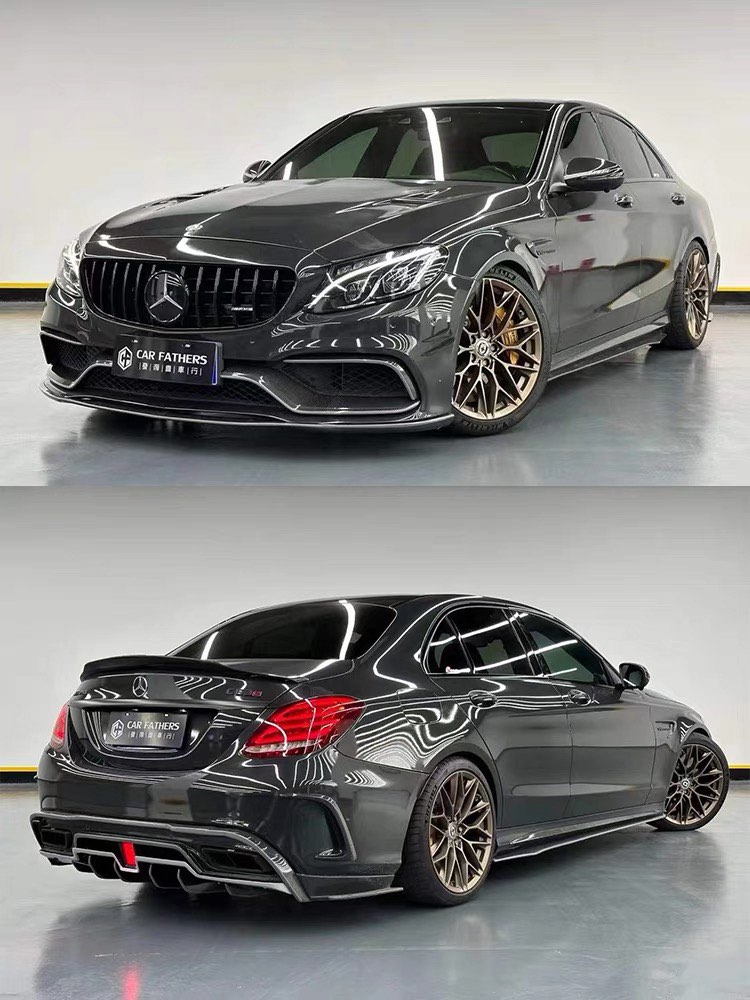 Mercedes C180 C200 4 door conversion to C63 bodykit with C63 imp rear ...