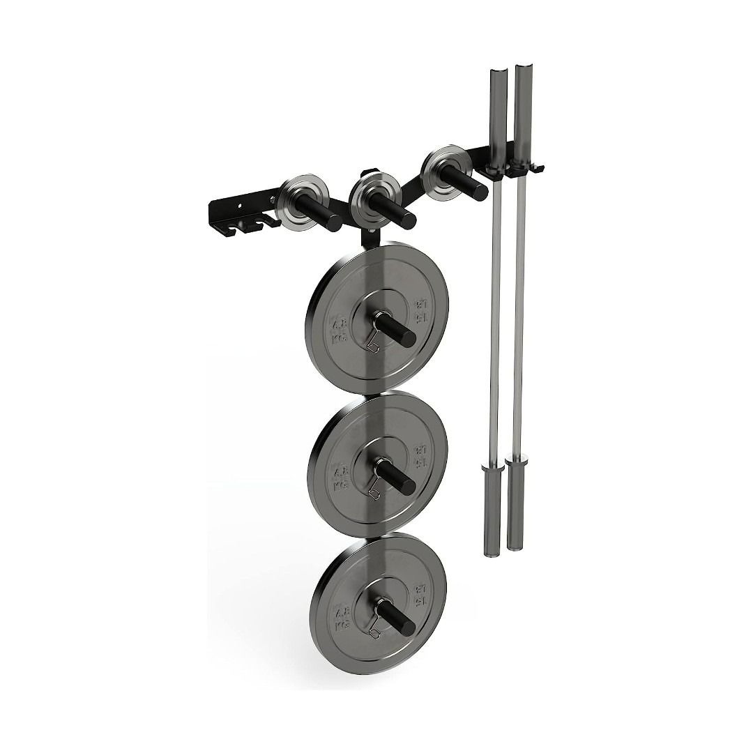 MMB Glaros Wall Mounted Weight Plate Barbell Rack, Sports Equipment ...