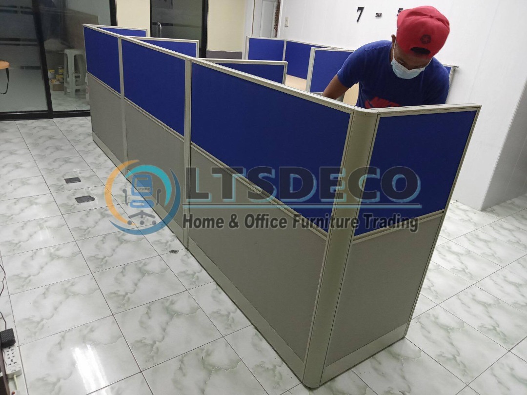 MODULAR LINEAR CUBICLE OFFICE PARTITION, Furniture & Home Living ...