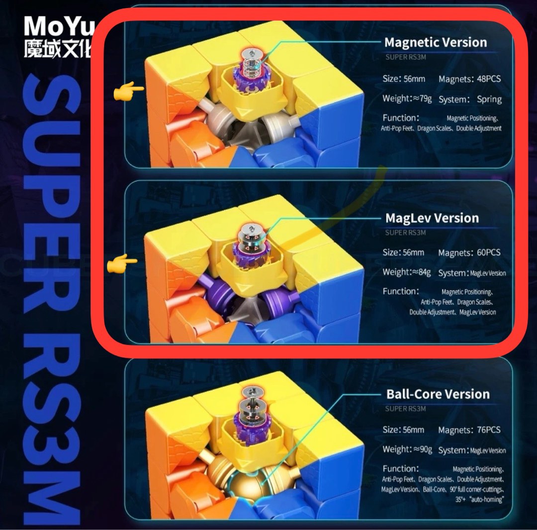 MoYu Super RS3M 2022 Magnetic version /MagLev version Speedcube 3x3 ...