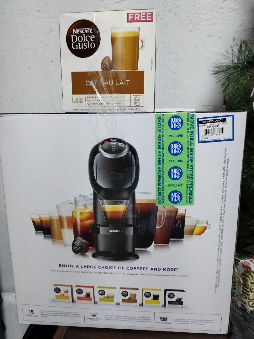 Nescafe Dolce Gusto Piano Black Coffee Machine with FREE Nescafe Dolce ...