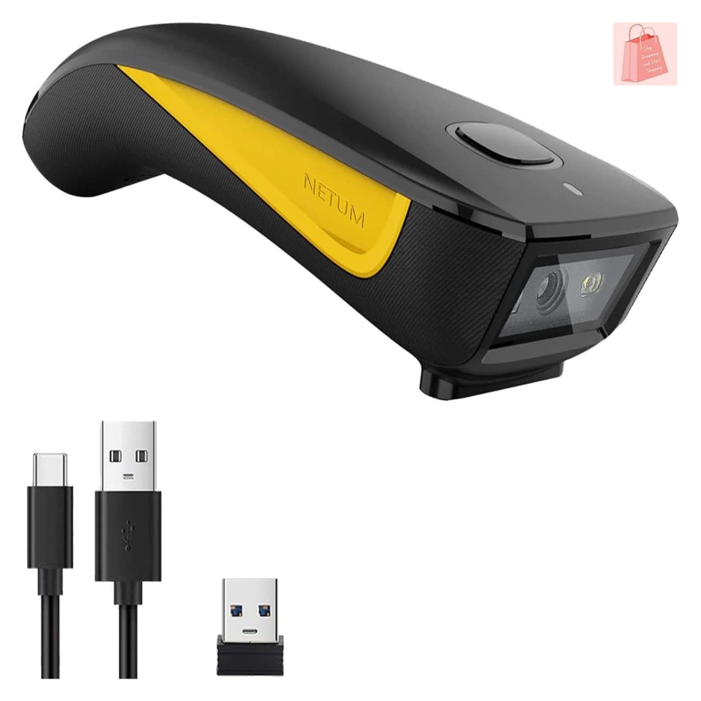 NETUM C750 Wireless Barcode Scanner Bluetooth Compatible, Small Pocket ...