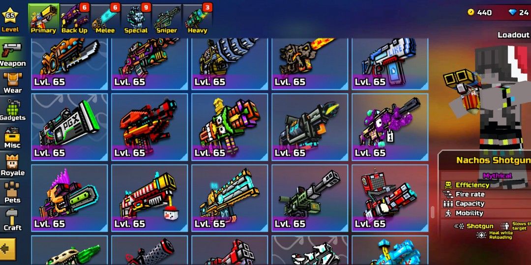(Non modded) Pixel gun 3d account 249 Mythical weapons, Video Gaming ...