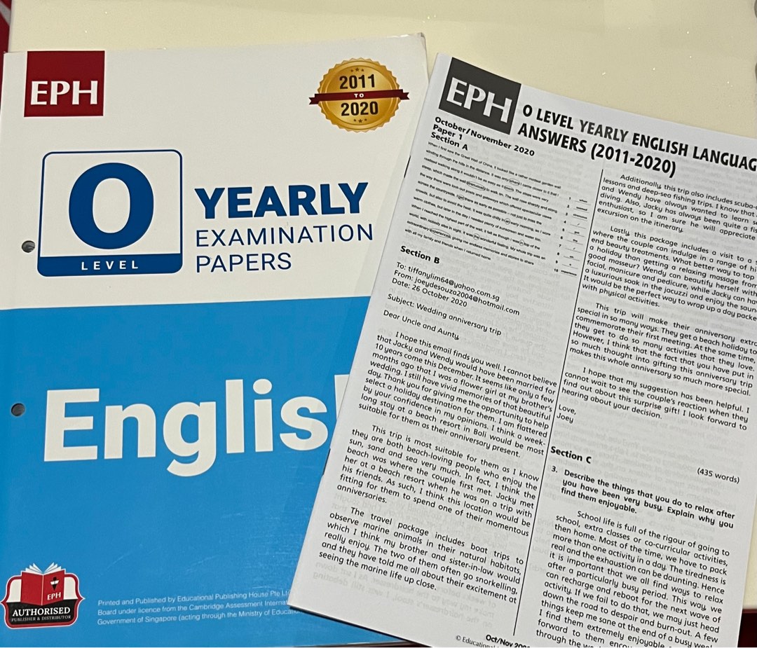 O level yearly exam papers english, Hobbies & Toys, Books & Magazines ...