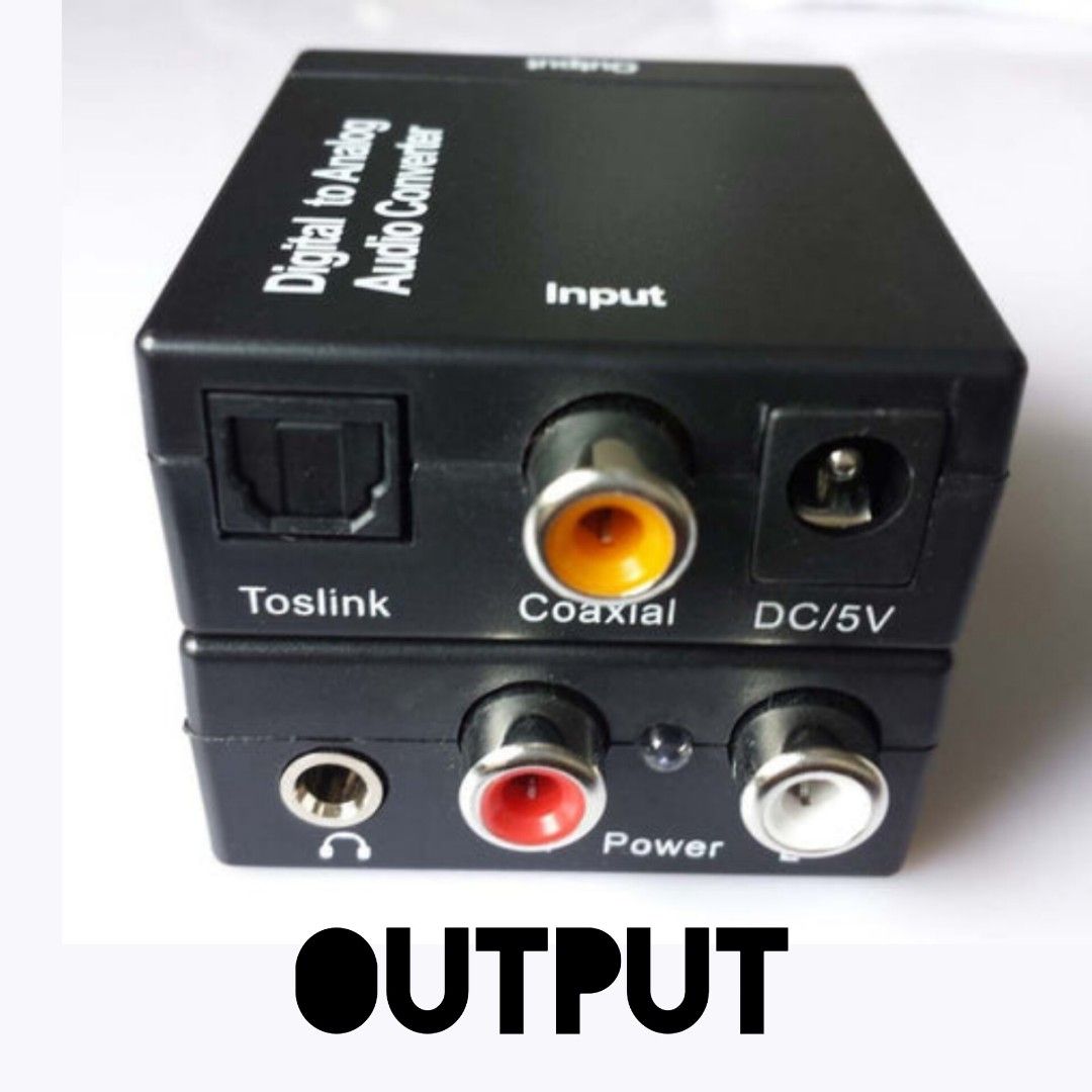 Optical Adapter Coax Toslink to Analog Digital Audio Converter AUX ...