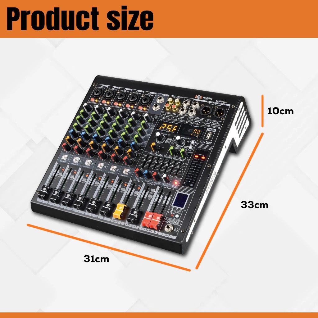 Original JOSON SPIDER 6CH PROFESSIONAL MIXER (6CHANNEL), Audio ... Original JOSON SPIDER 6CH PROFESSIONAL MIXER (6CHANNEL), Audio ...
