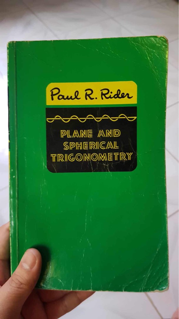 Plane and Spherical Trigonometry by Paul R. Rider, Hobbies & Toys ...
