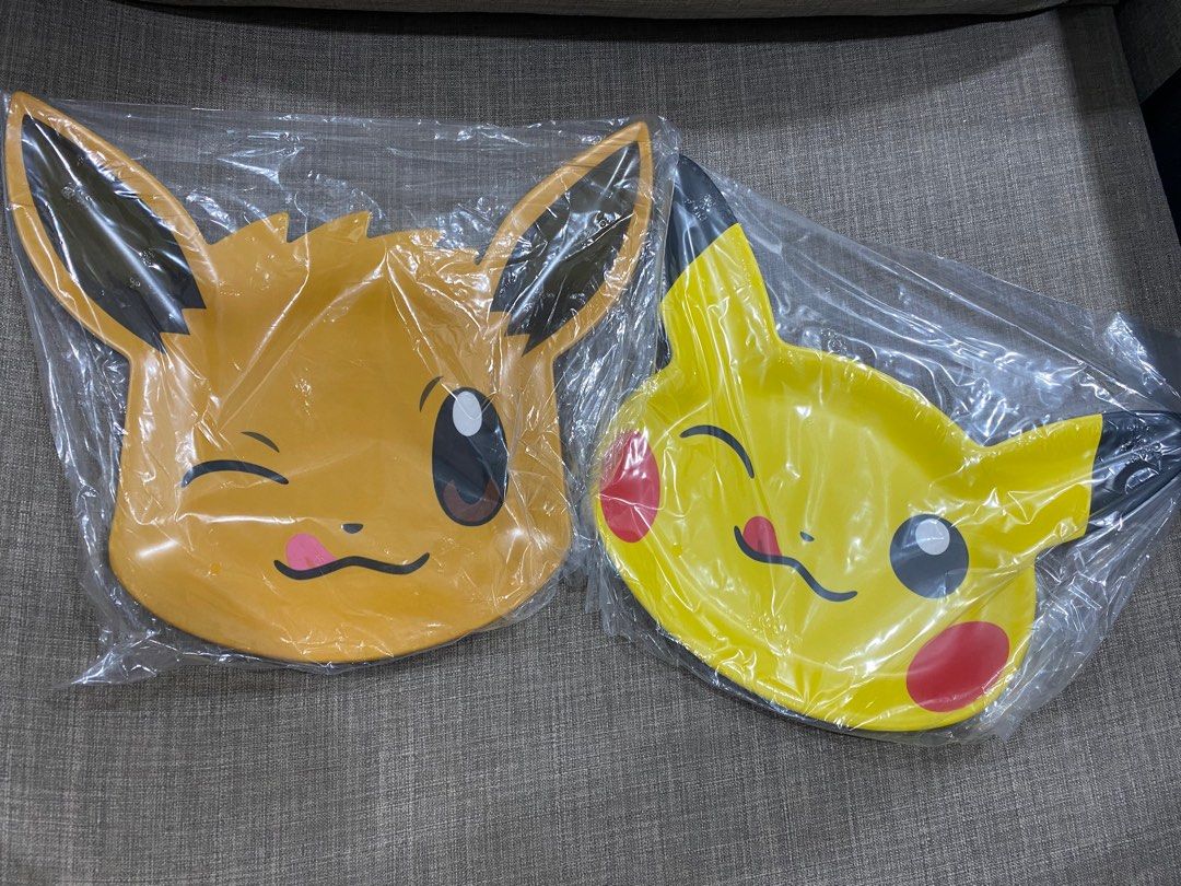 Pokémon cafe - Pikachu & Eevee plates, Furniture & Home Living ...
