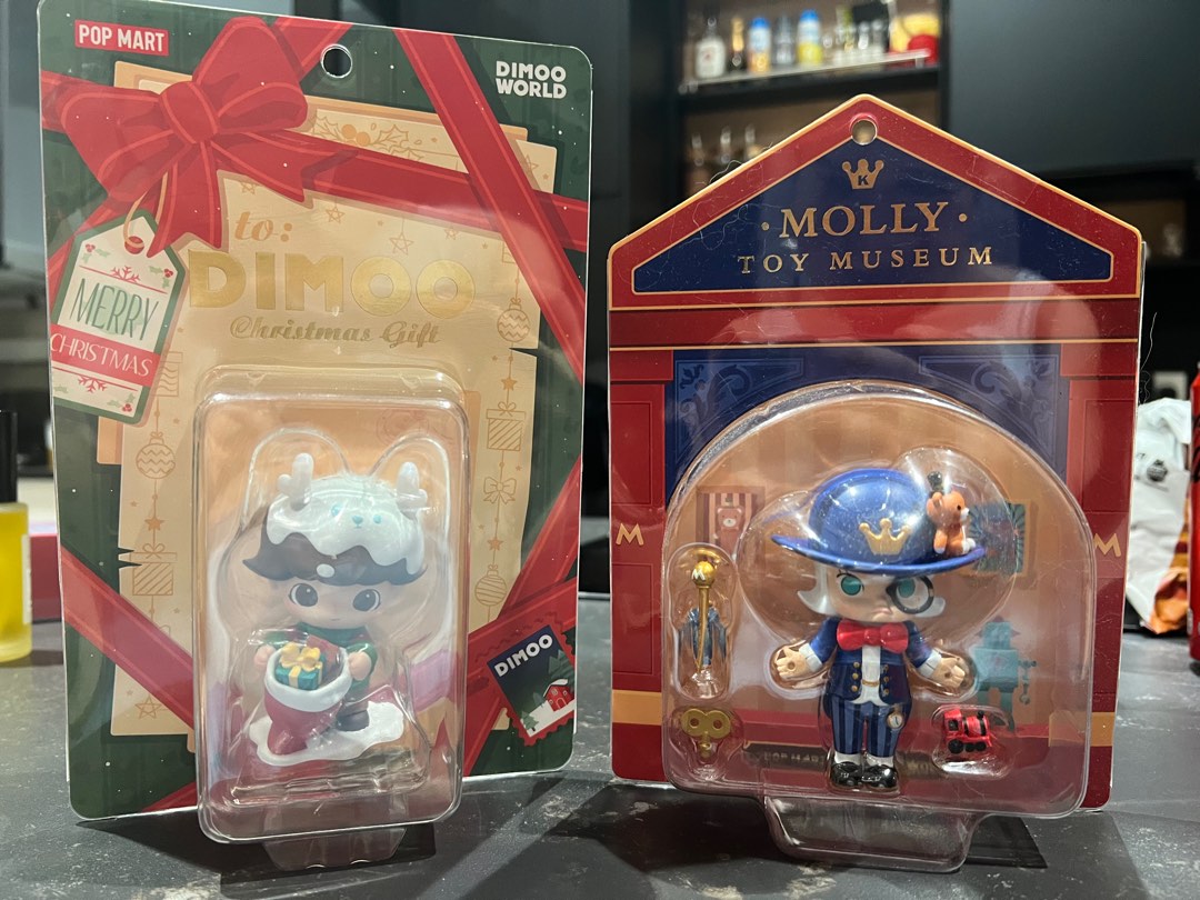 Popmart Dimoo Christmas gift blister pack, molly toy museum, Hobbies ...