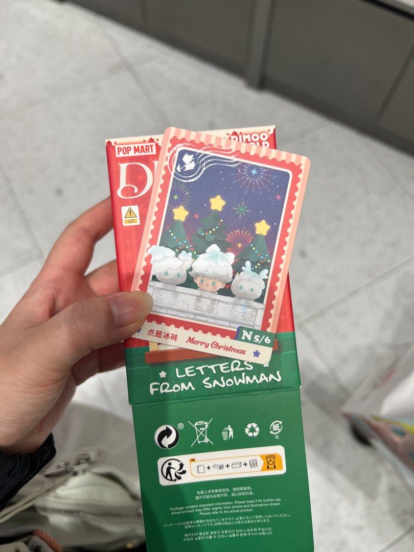 Popmart Dimoo letters from snowman merry Christmas, Hobbies & Toys ...