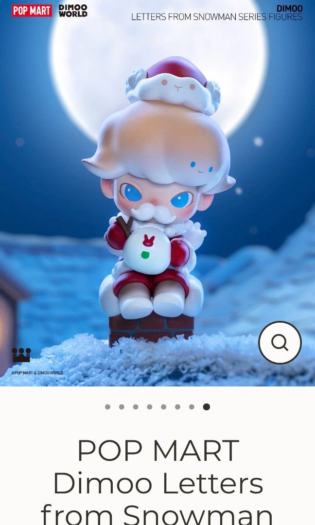 Popmart Dimoo Letters from the snowman, Hobbies & Toys, Toys & Games on ...