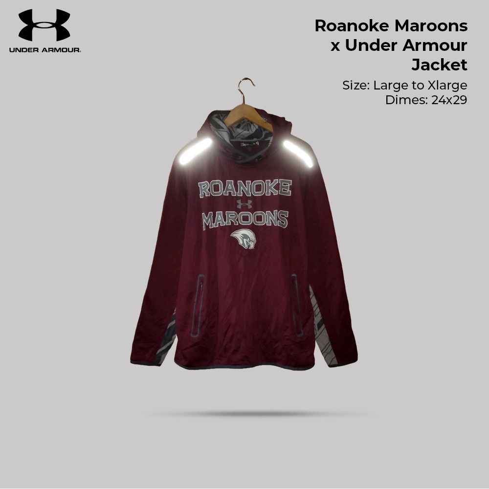 Roanoke Maroon X Under armour Jacket, Men's Fashion, Coats, Jackets and ...