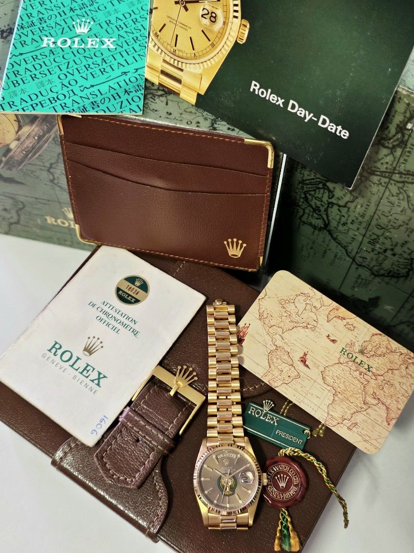Rolex Day-Date 18038 Quraishi Hawk UAE Box and Papers, Luxury, Watches ...