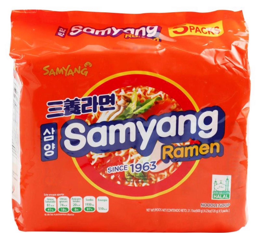 Samyang Ramen Original 5X 120G, Food & Drinks, Packaged & Instant Food ...