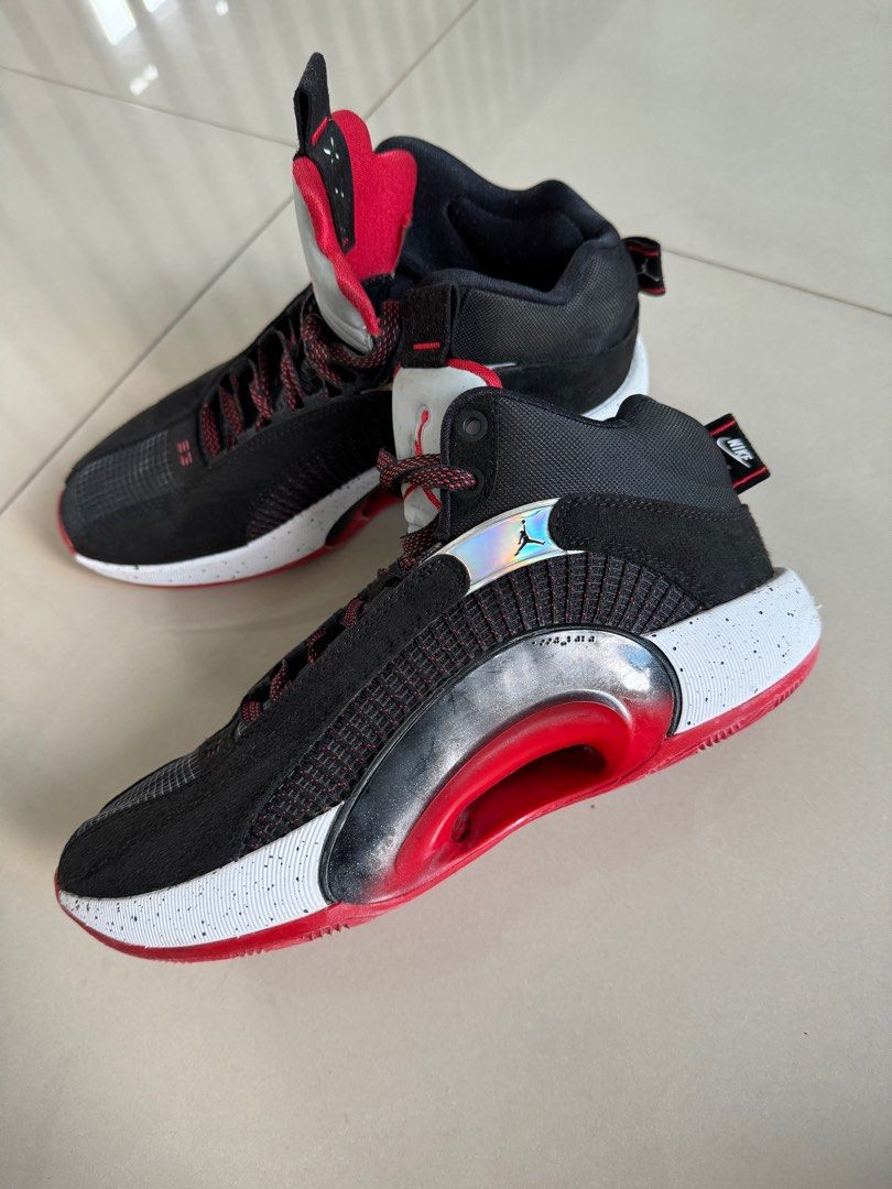 SEPATU NIKE AIR JORDAN XXXV 35 PF RED BLACK ORIGINAL, Fesyen Pria, Sepatu , Sneakers di Carousell