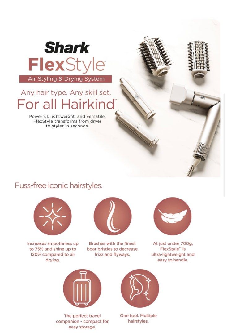 Shark FlexStyle Air Styling & Drying System, Powerful Hair Dryer ...