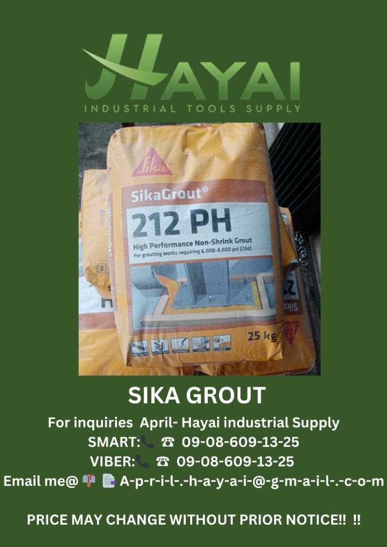 Sika grout, Commercial & Industrial, Construction Tools & Equipment on ...